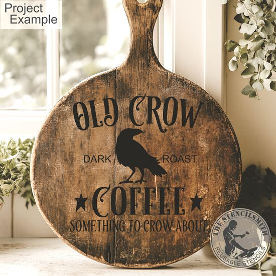 10168 Old Crow Coffee Stencil – The Stencilsmith