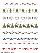 9168 Christmas Sweater Borders Stencil – The Stencilsmith