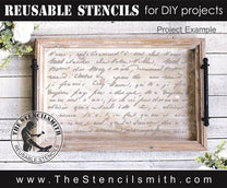 9283 Vintage Script Stencil – The Stencilsmith