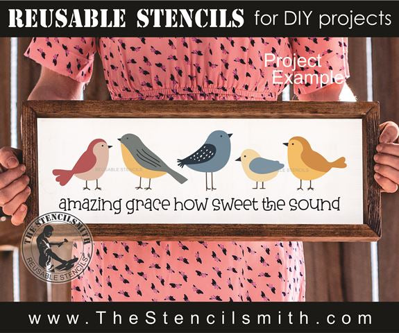 9939 Amazing Grace Birds Stencil – The Stencilsmith