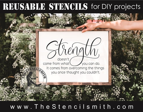 Strength doesn't come from what you can do reusable stencil for diy ...