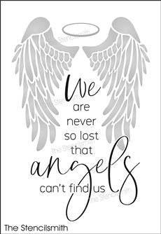 We are never so lost that angels reusable stencil for diy signs and ...