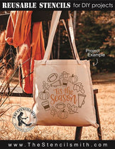 'tis the season fall reusable stencil for DIY decor and round signs ...