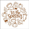 'tis the season fall reusable stencil for DIY decor and round signs ...