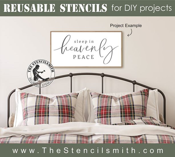 sleep in heavenly peace reusable stencil for DIY signs and decor – The ...