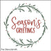 Season's Greetings pine wreath reusable stencil for DIY signs and decor ...