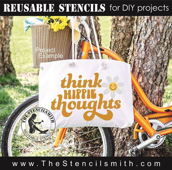 think hippie thoughts reusable stencil for diy signs and decor – The ...